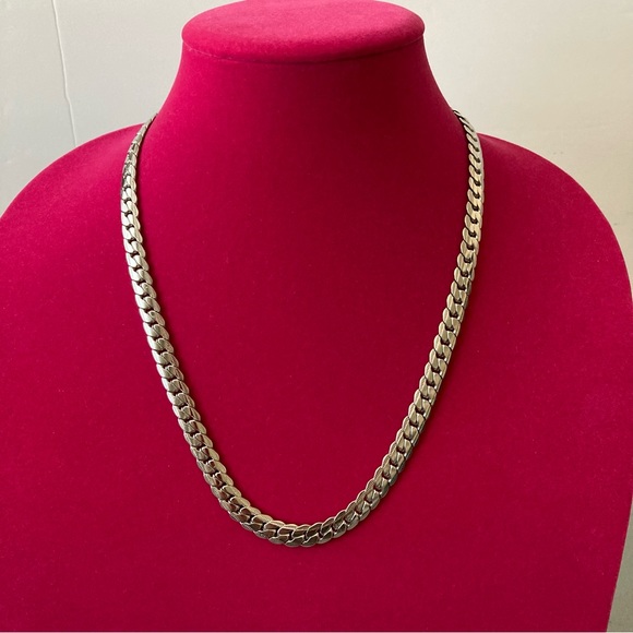 Jewelry | Rhinestone Chain Link Necklace Silver Tone New Whitout Tags ...